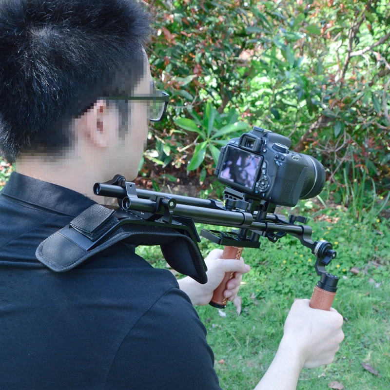 CAMVATE DSLR Shoulder Mount Rig Dual Handgrip Support Kit,Shoulder Rigs