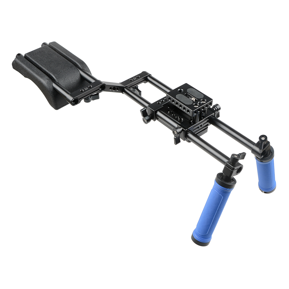 Dual Handgrip Shoulder Mount Support Rig Kit for DSLR Camera Camcorder ...