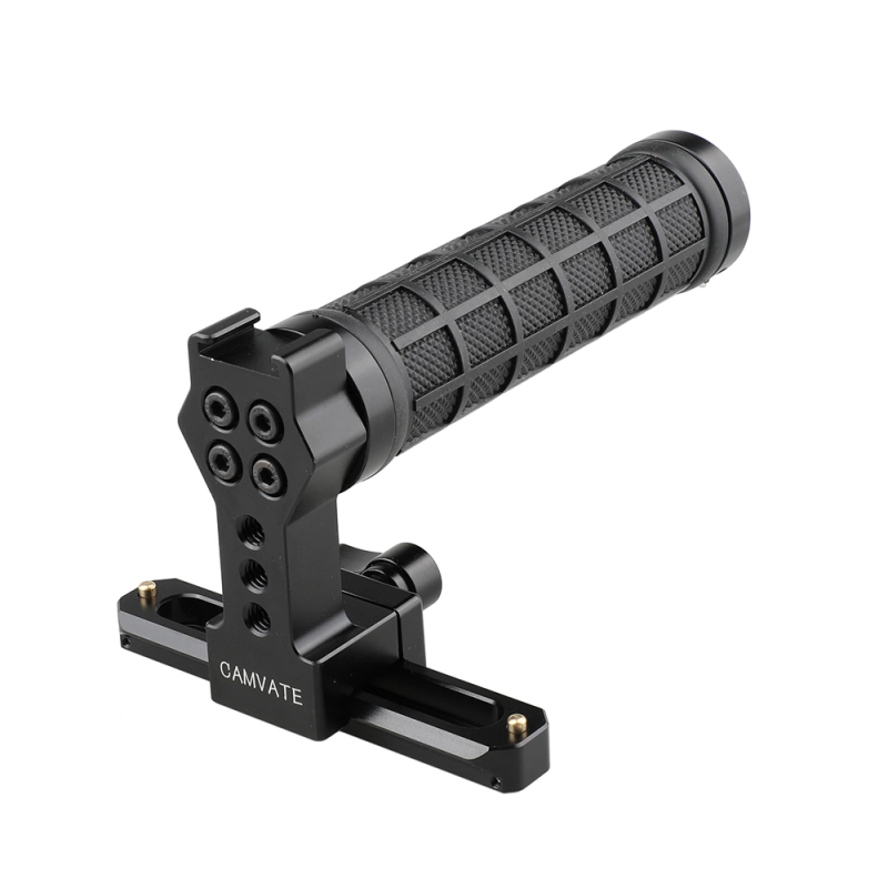 CAMVATE Quick Release Handle (Black Rubber Grip) with 100mm NATO Rail ...