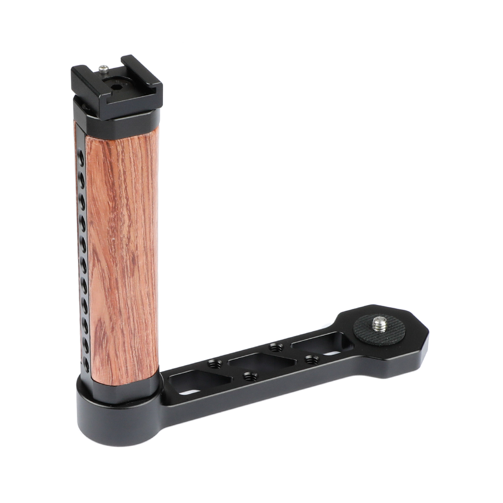 CAMVATE Wooden Handle Grip L-shape With Shoe Mount For RoninS / Zhiyun ...