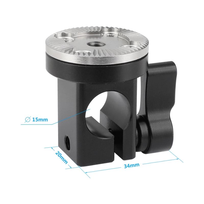 CAMVATE 15mm Single Rail Rod Clamp With M6 ARRI Style Rosette Mount For ...