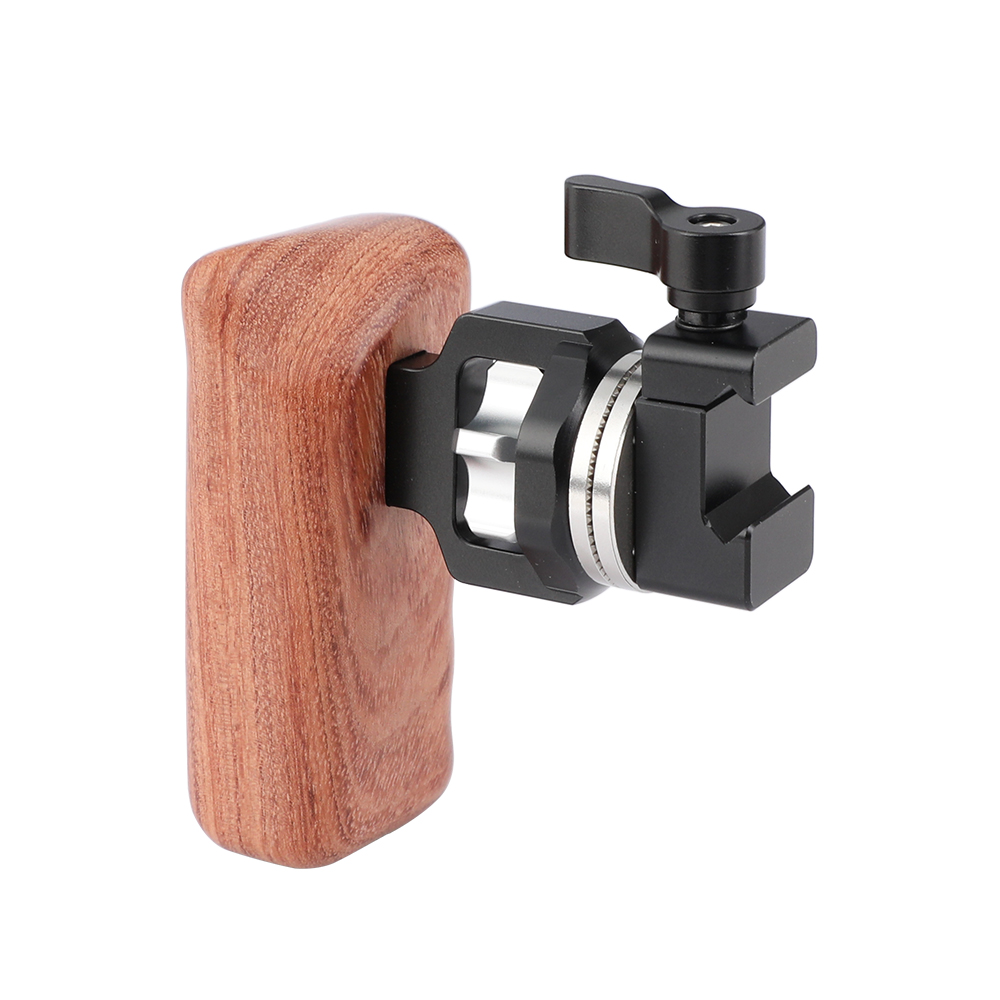 CAMVATE Quick Release Wooden Hand Grip (Left Side) With M6 ARRI Rosette ...