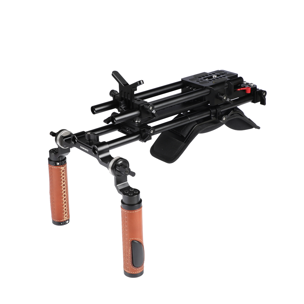 CAMVATE Pro Shoulder Mount Rig With 12" ARRI Dovetail Bridge Plate ...