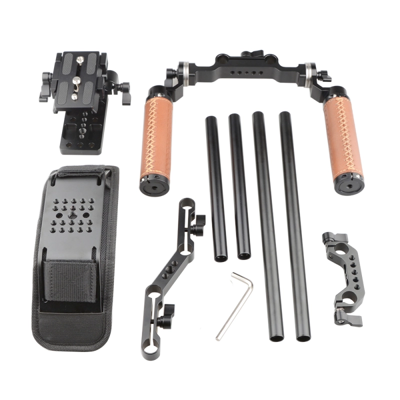 CAMVATE DSLR Shoulder Mount Rig Dual Handgrip Support Kit,Shoulder Rigs
