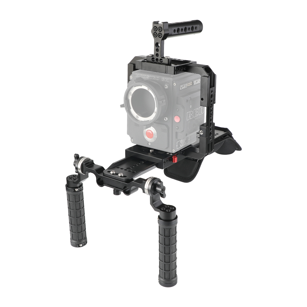 CAMVATE Pro Shoulder Mount Support Rig With ARRI Dovetail Sled Plate ...