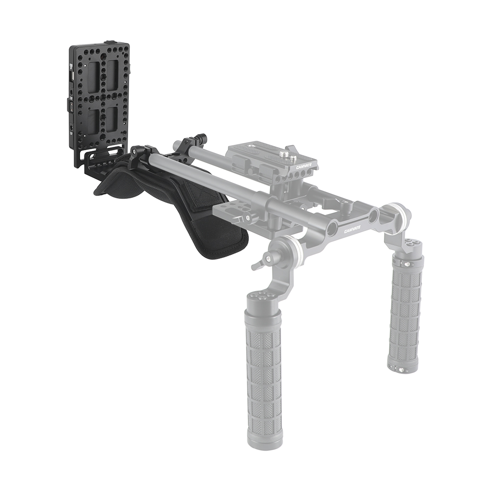 CAMVATE Padded Shoulder Mount With Frontward V Lock Mount Power ...