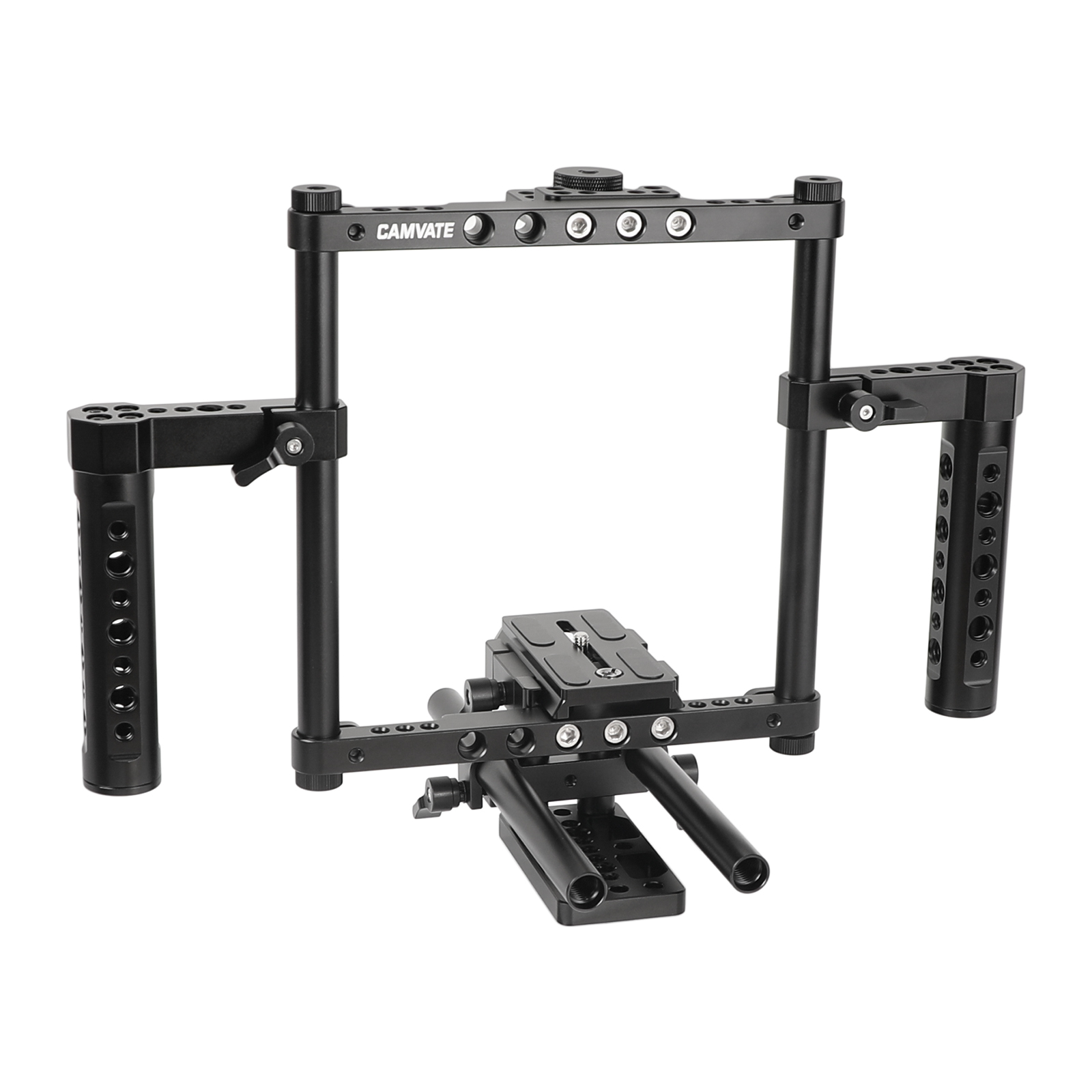 CAMVATE Hand-held Cage Kit With Quick Release Manfrotto Baseplate ...