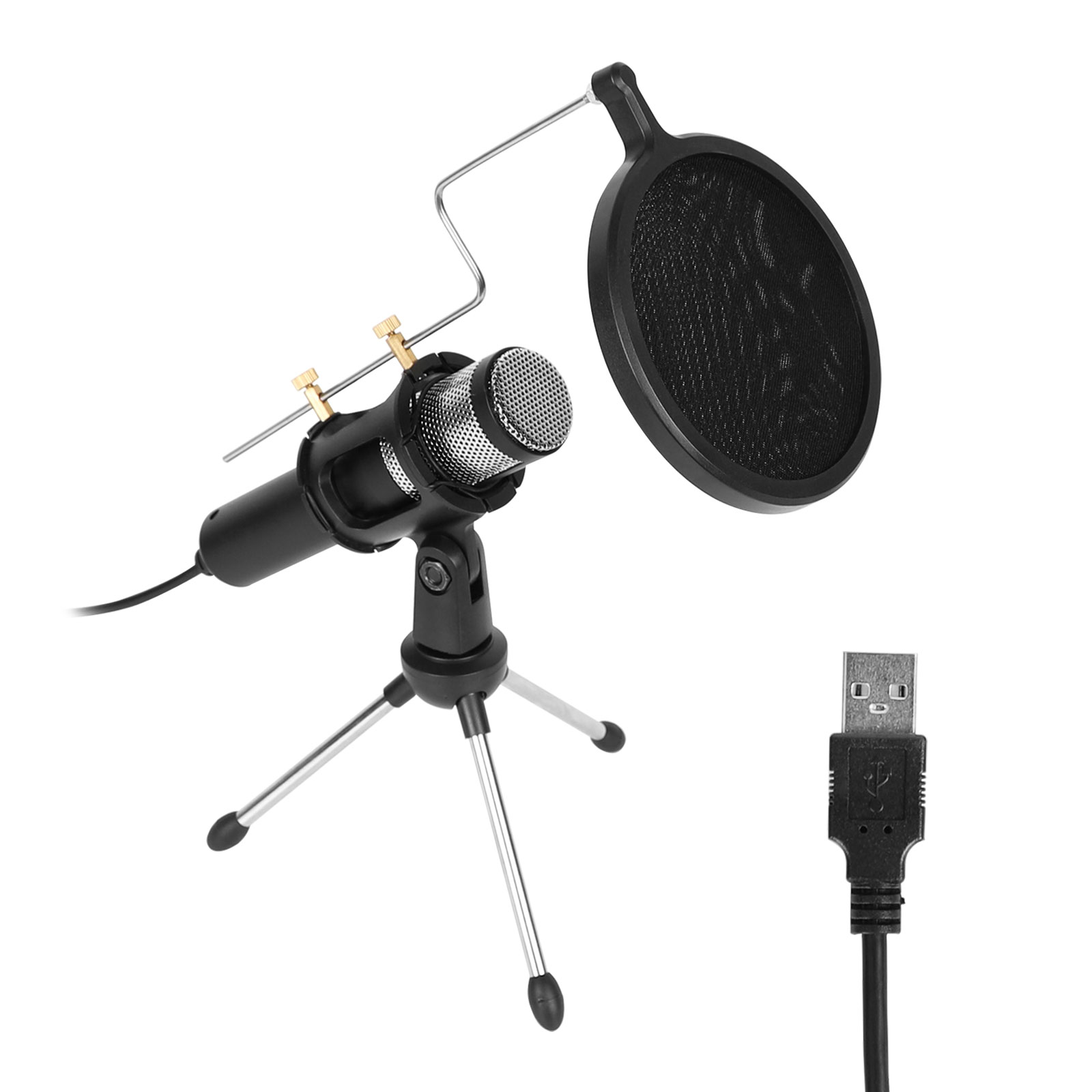 CAMVATE Consumer USB Desktop Microphone Plug And Play With Tripod Desk ...