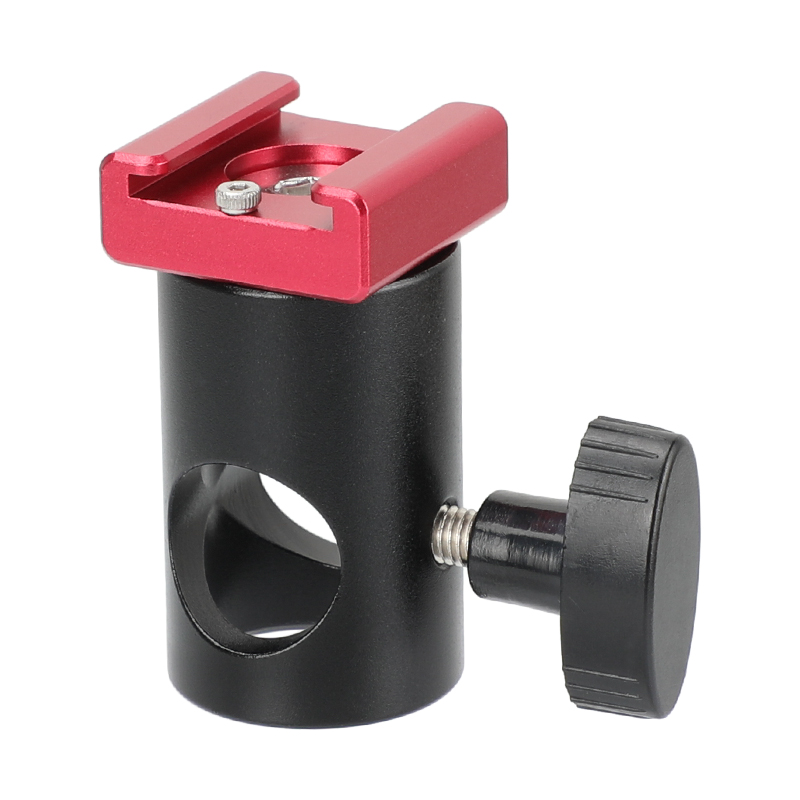 CAMVATE Light Stand Head With Red Cold Shoe Mount Adapter For ...