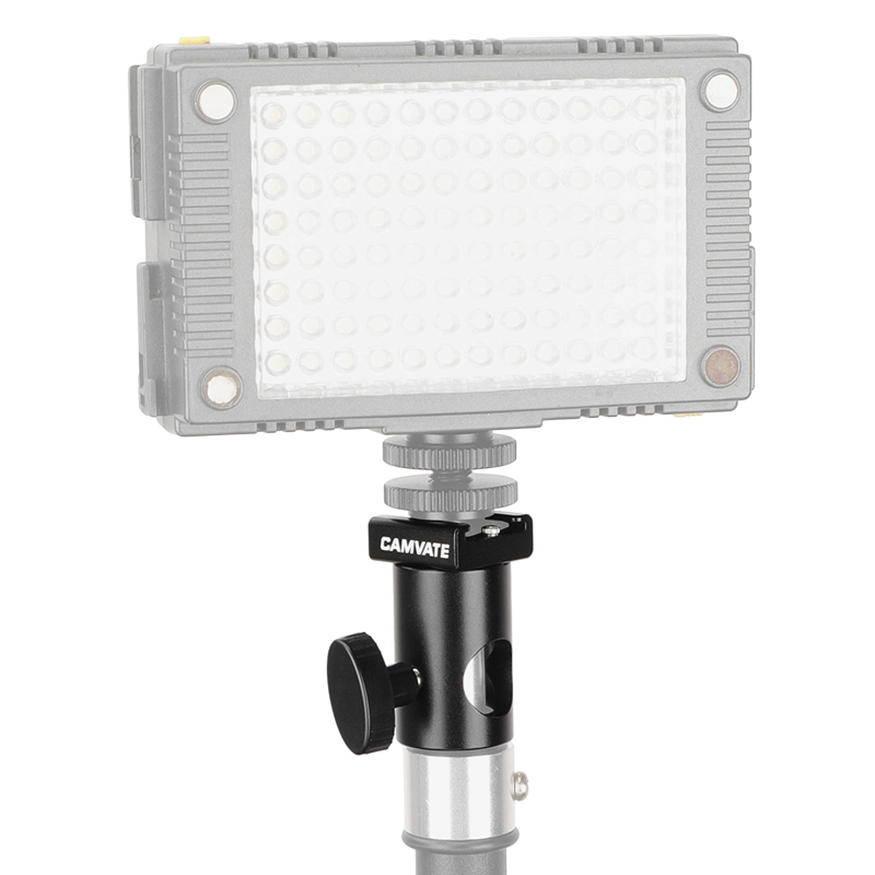 CAMVATE Light Stand Head With Cold Shoe Mount Adapter