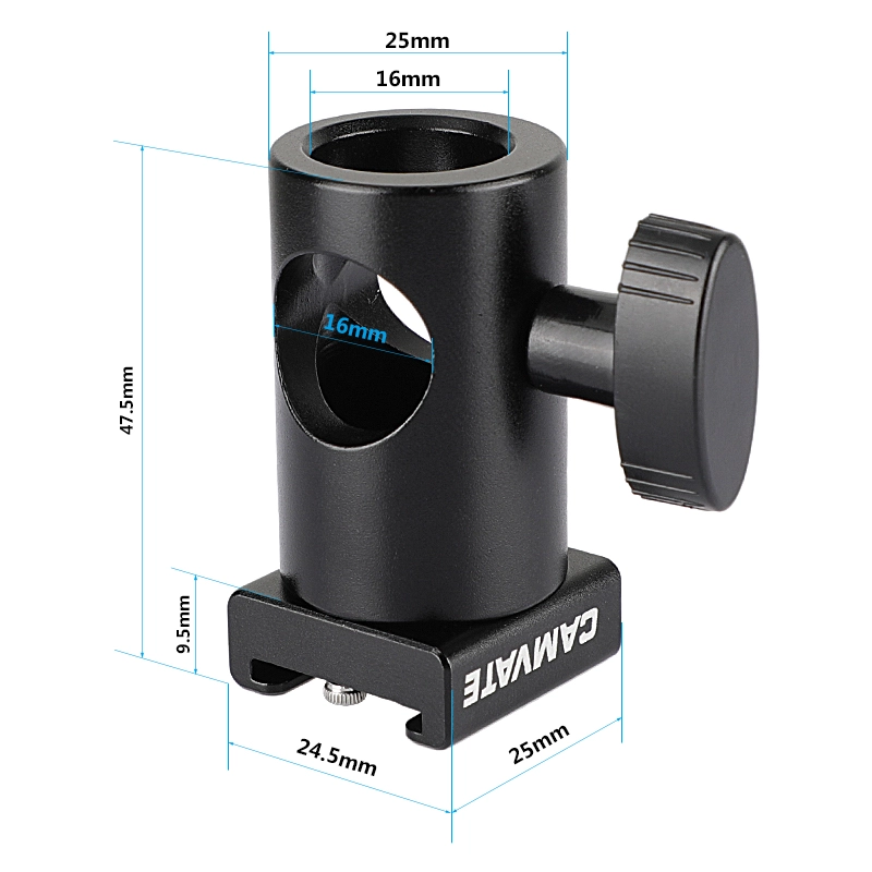 CAMVATE Light Stand Head With Cold Shoe Mount Adapter