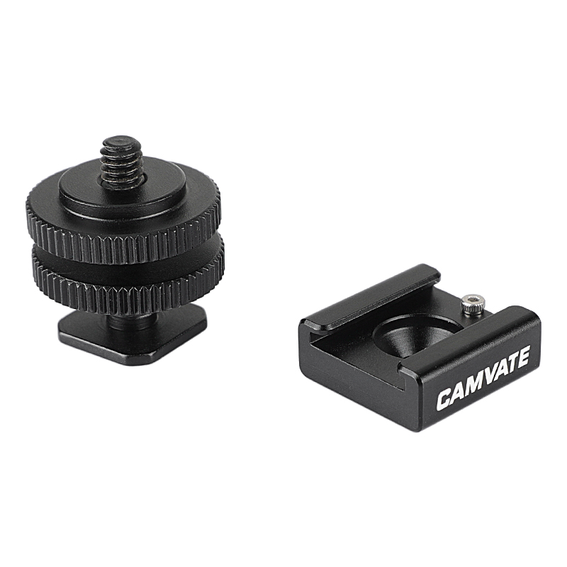 CAMVATE 1/4" Hot Cold Shoe Mount +1/4"-20 Tripod Screw to Flash Hot ...