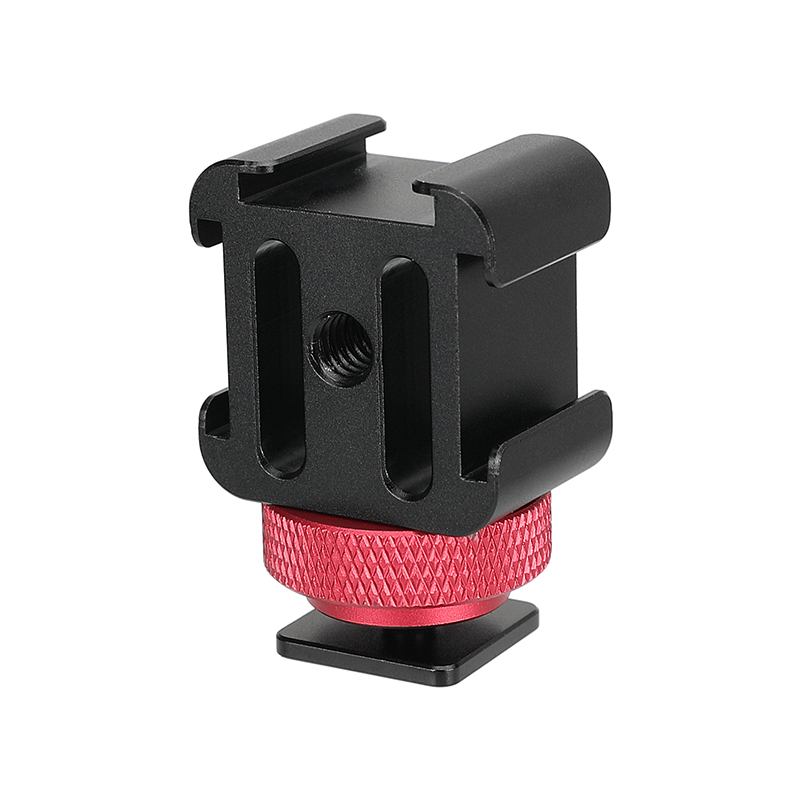 CAMVATE Triple Cold Shoe Bracket 3 Shoe Mounts With 1/4" Thread Holes ...