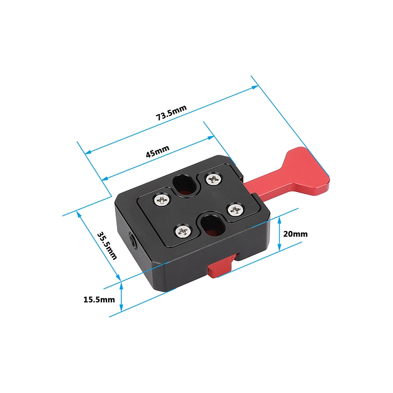 CAMVATE V-Lock Assembly Kit with Base Station and Wedge (Red / Black)