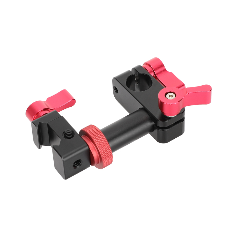 CAMVATE Rotating 15mm Rod Holder to NATO Rail Clamp (Red Thumb-Knob)