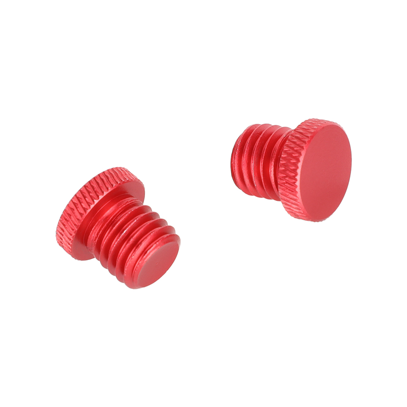 CAMVATE 15mm Rod End Cap (Red, 2-Pack)
