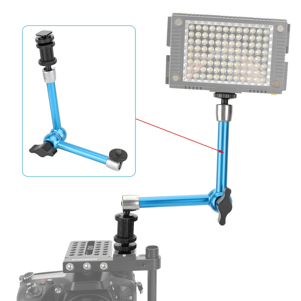 CAMVATE 11" Magic Arm with Ball Joints & Shoe Adapter (Blue/Black)