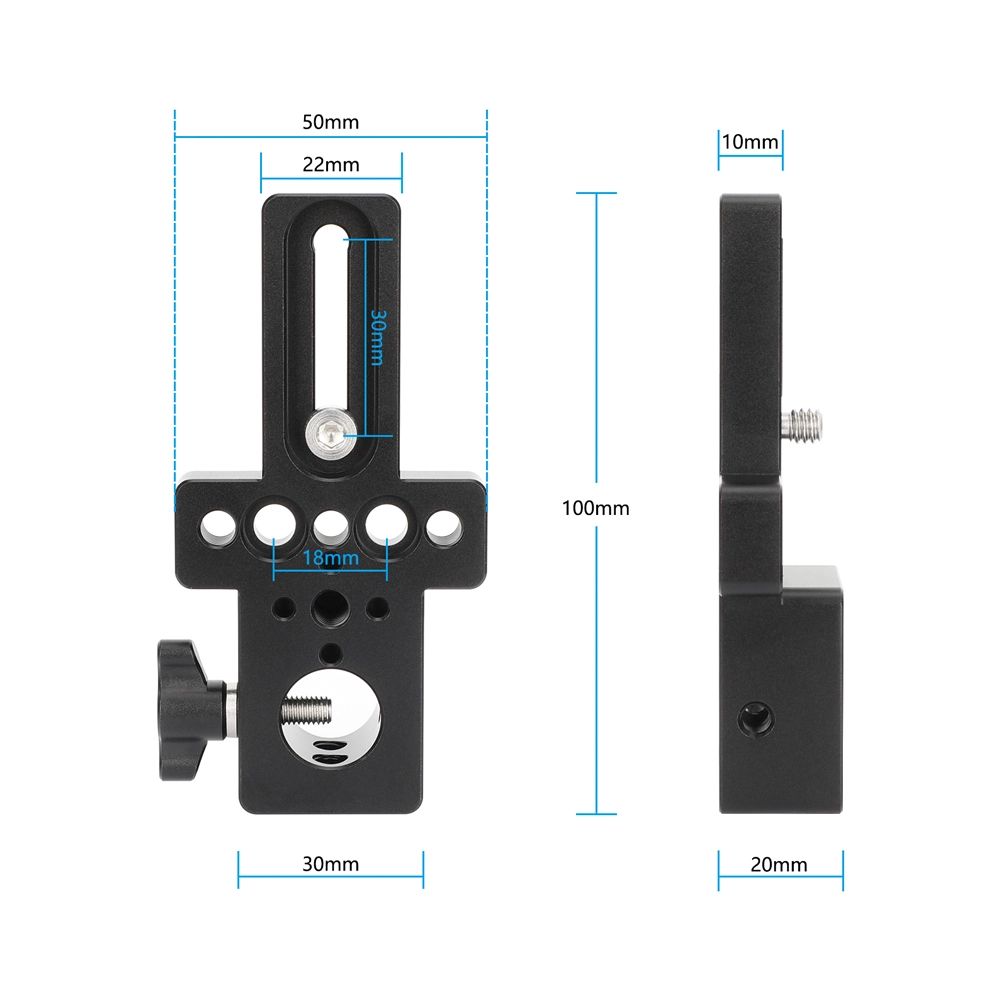 CAMVATE Cheese-Style Camera Mounting Plate with 1/4"-20 and 3/8"-16 Threads