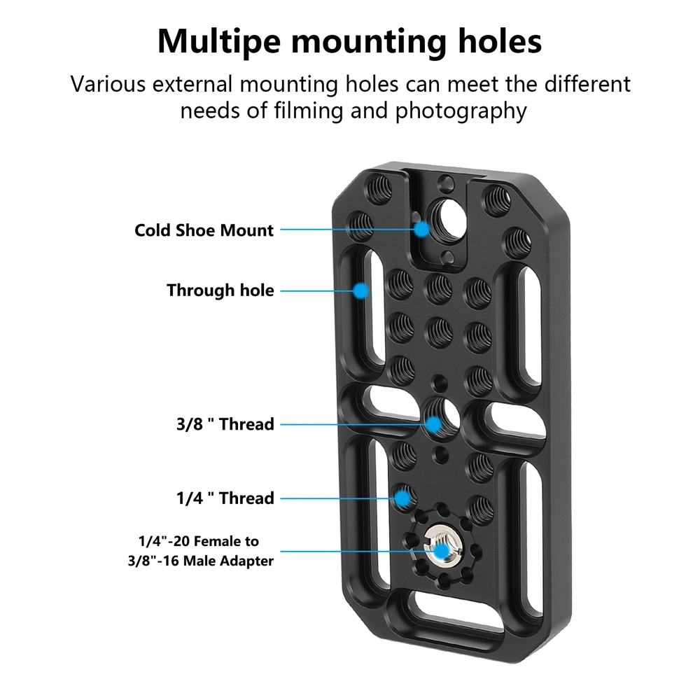 CAMVATE Cheese-Style Mounting Plate with 3/8"-16 ARRI Accessory Threads