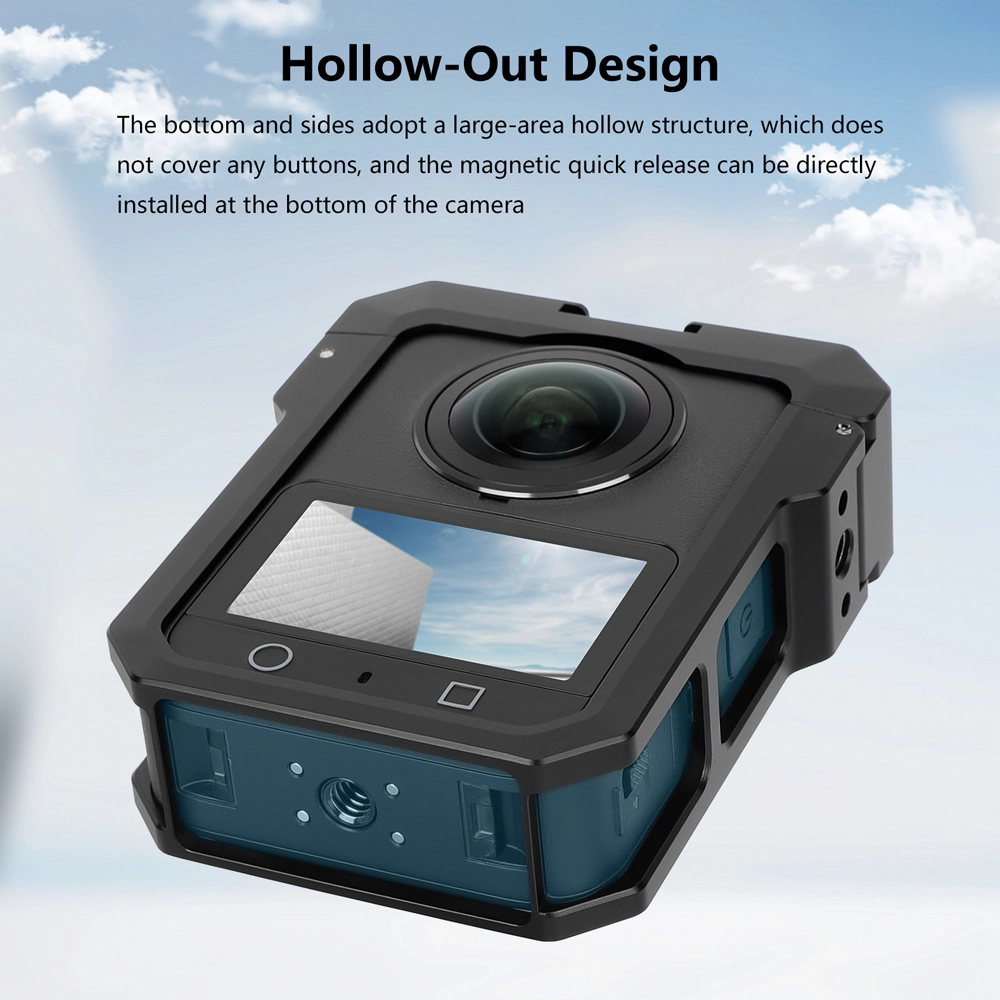 CAMVATE Camera Cage & Magnetic 1/4"-20 Anti-Twist Adapter for DJI Osmo ...
