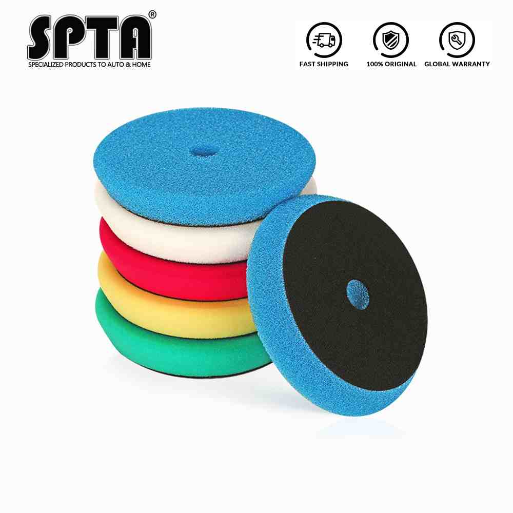 SPTA 6inch (150mm) 5 Pad Mix Color Light Cut,And Finish Buffing ...