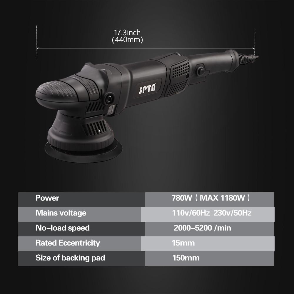 SPTA 5inch 750W Dual Action Polisher Orbit 15mm Auto Polisher DA Car ...