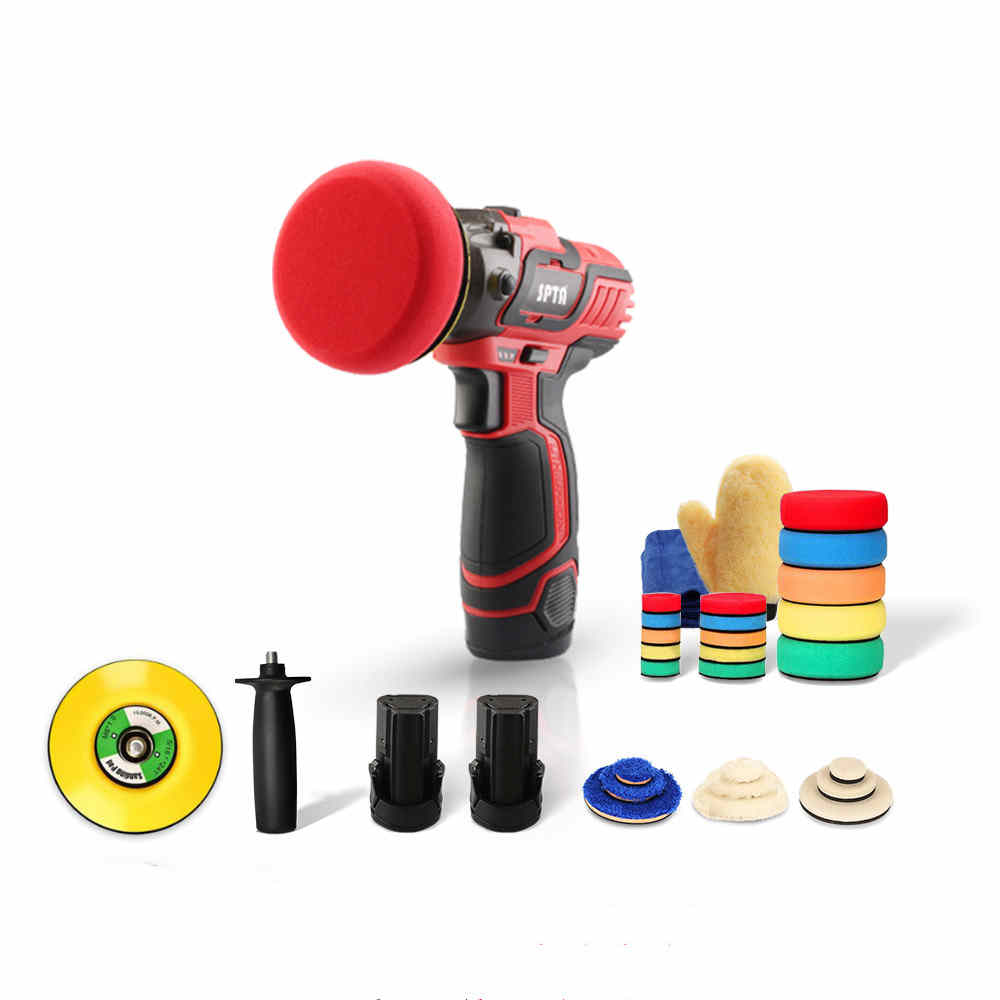 SPTA 12V Cordless Car Polisher Tool Set Cordless Drill Drive Variable ...