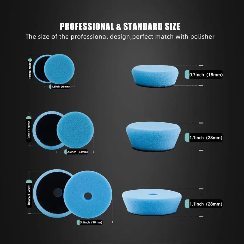 SPTA 32Pcs 1"/2"/3"T-Shape Car Detail Polishing Pads Mini Buffing ...