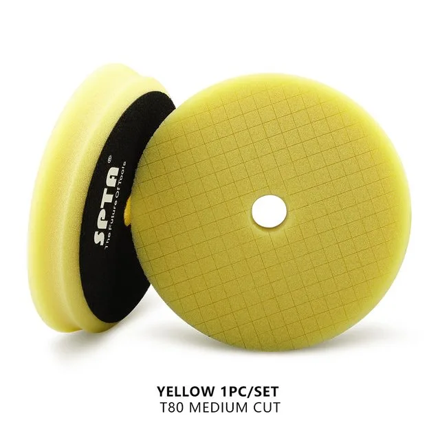 SPTA 5 inch (125mm) Backing Polishing Pads, Grid Beveled Buffing Pads ...