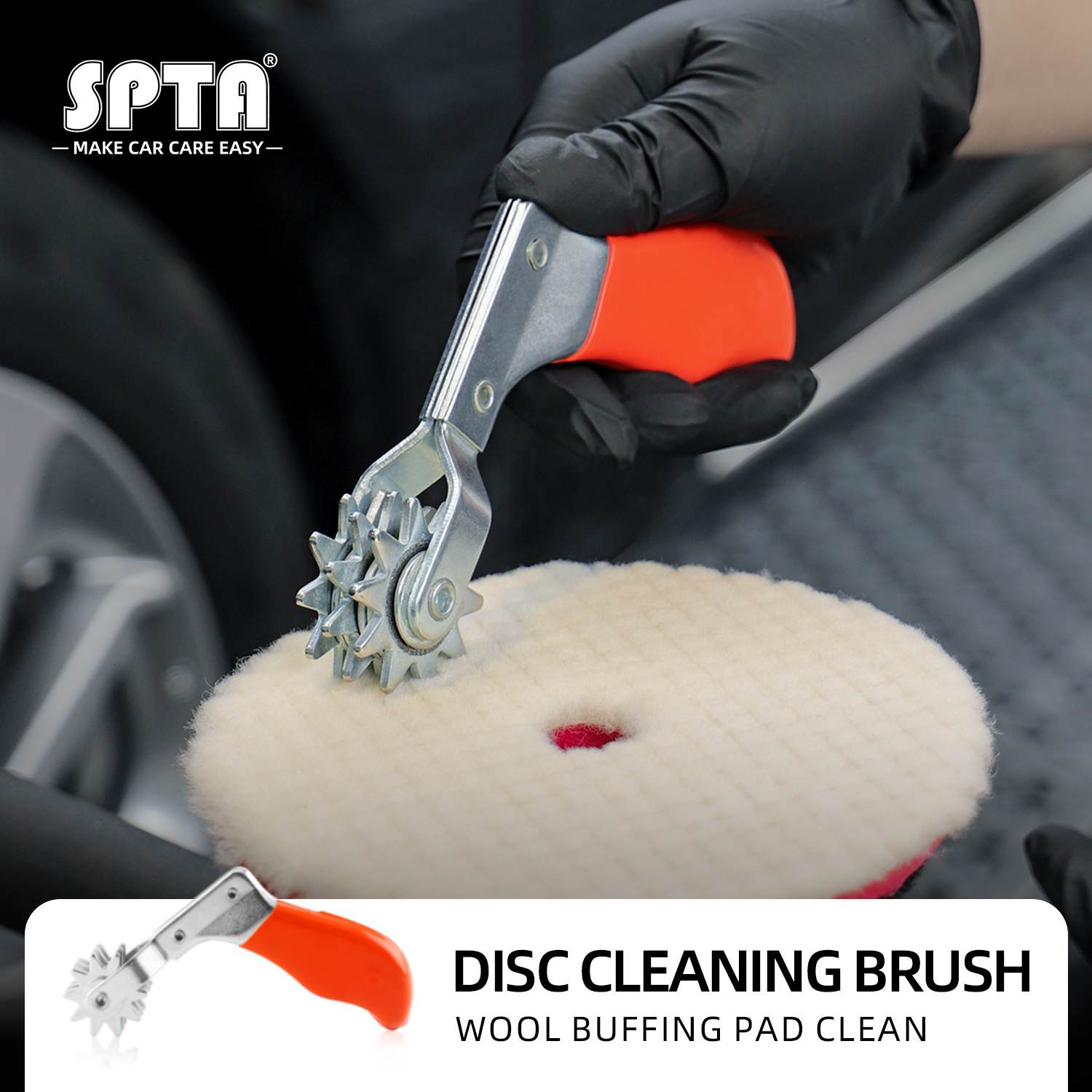 SPTA Wool Buffing Pad Cleaner Spur Tool For Revitalizing Polisher ...
