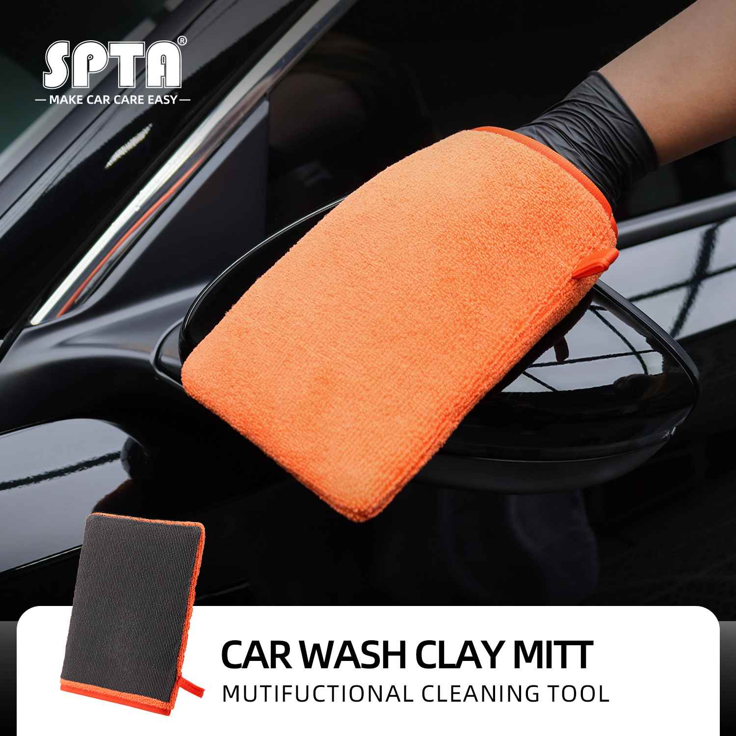 SPTA Clay Bar Mitt Clay Bar Wash Mitt Clay Eraser Mitt For Car ...
