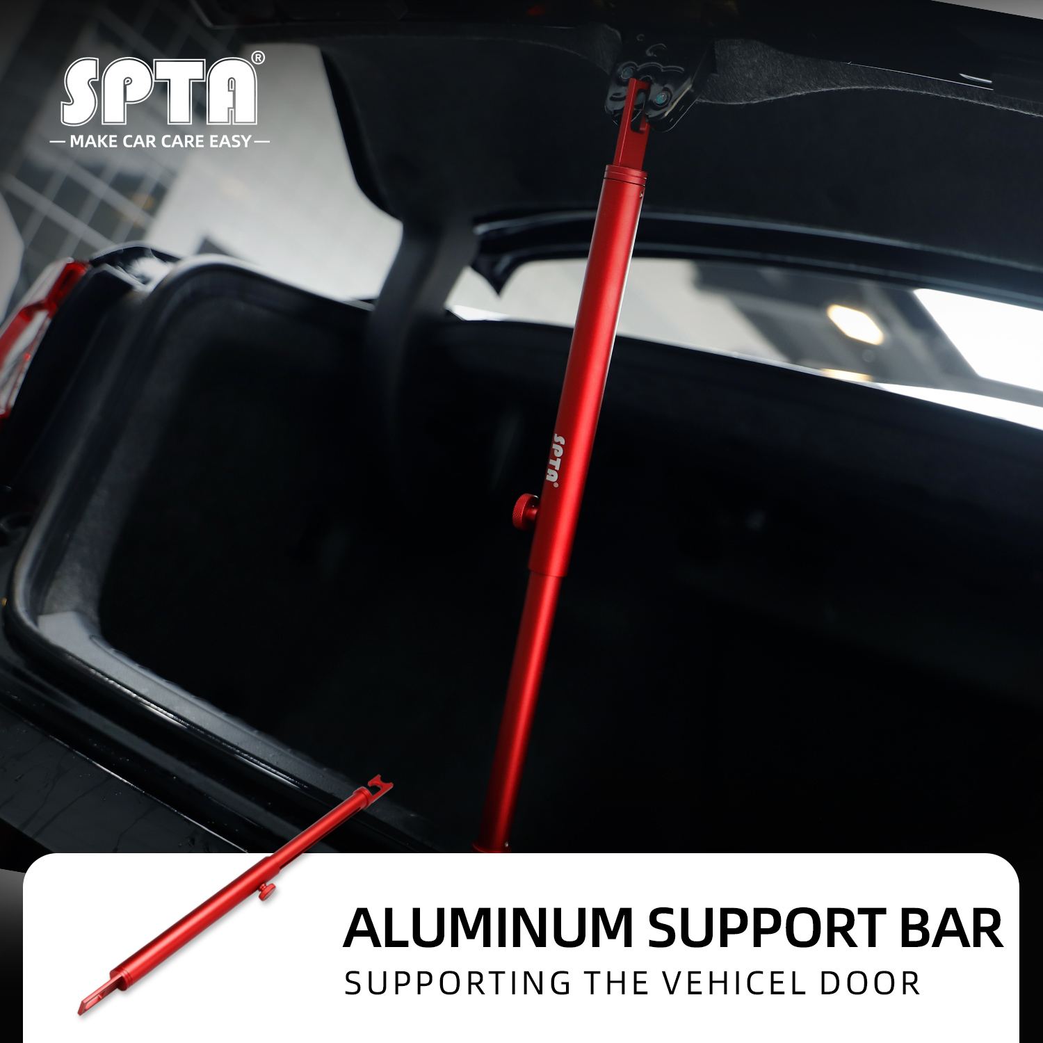SPTA Support Rod for Car Polishing Retractable Aluminum Support Bar for ...