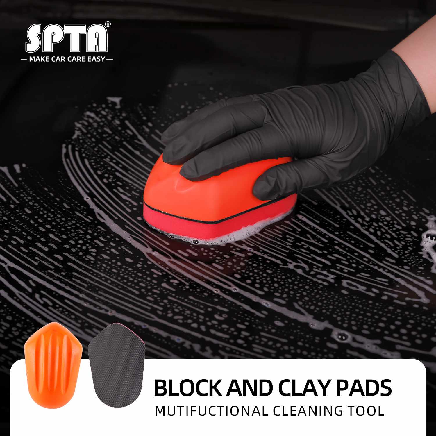 SPTA Car Cleaning Sponge Paint Magic Clay Car Care Paint Cleaner Bar ...