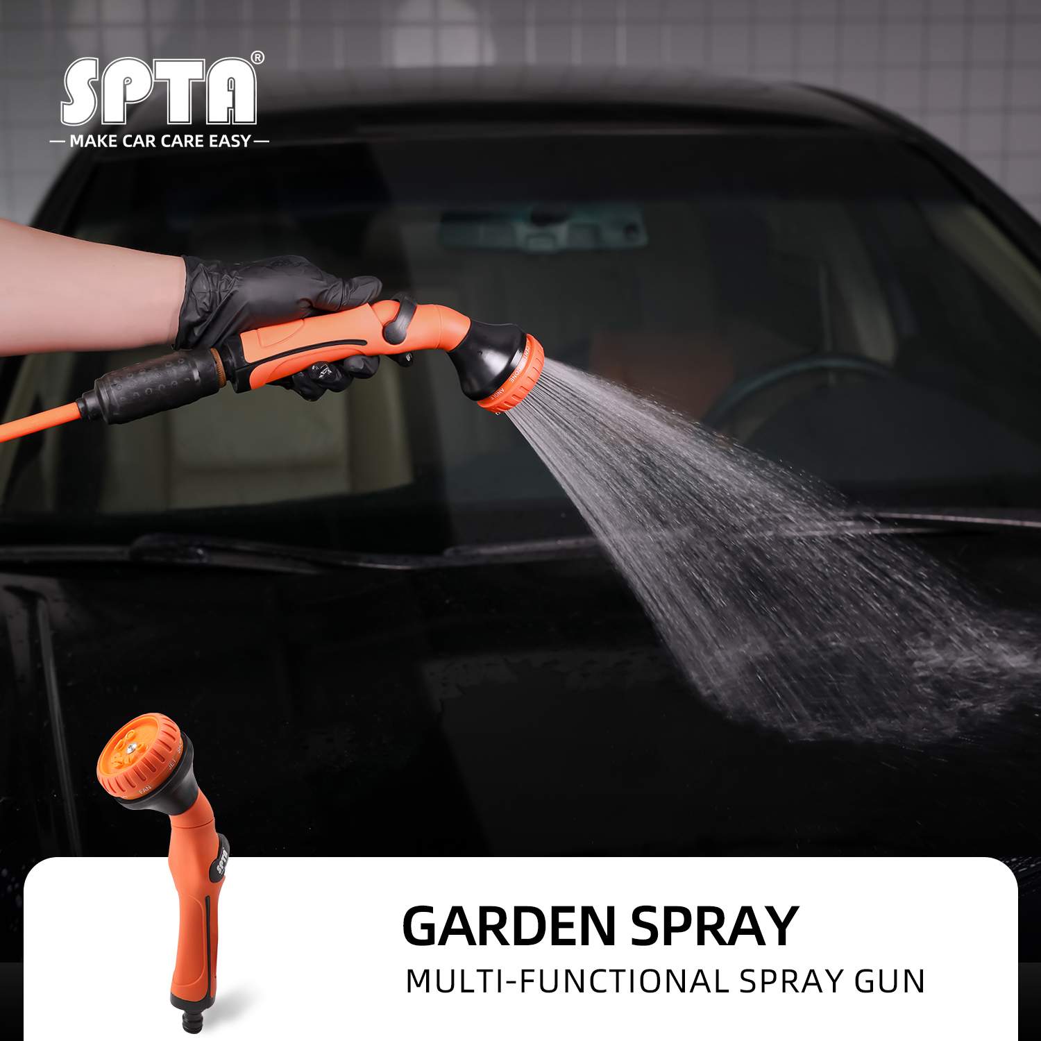 SPTA Hand-Held Multi-functional Watering Spray Gun Car Wash High ...