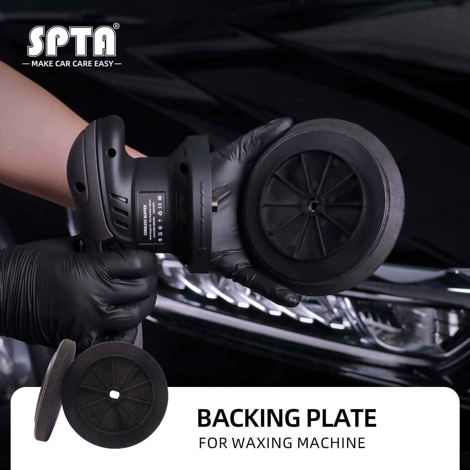 SPTA Backer Backing Plate Pad 5inch/6inch Hook&Loop For Auto Car Buffer ...