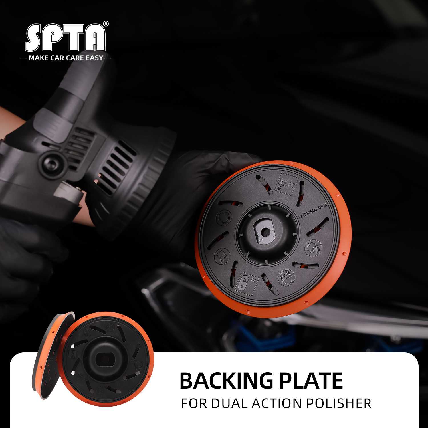 SPTA Backer Backing Plate Pad 5inch/6inch Hook&Loop For DA Dual Action ...