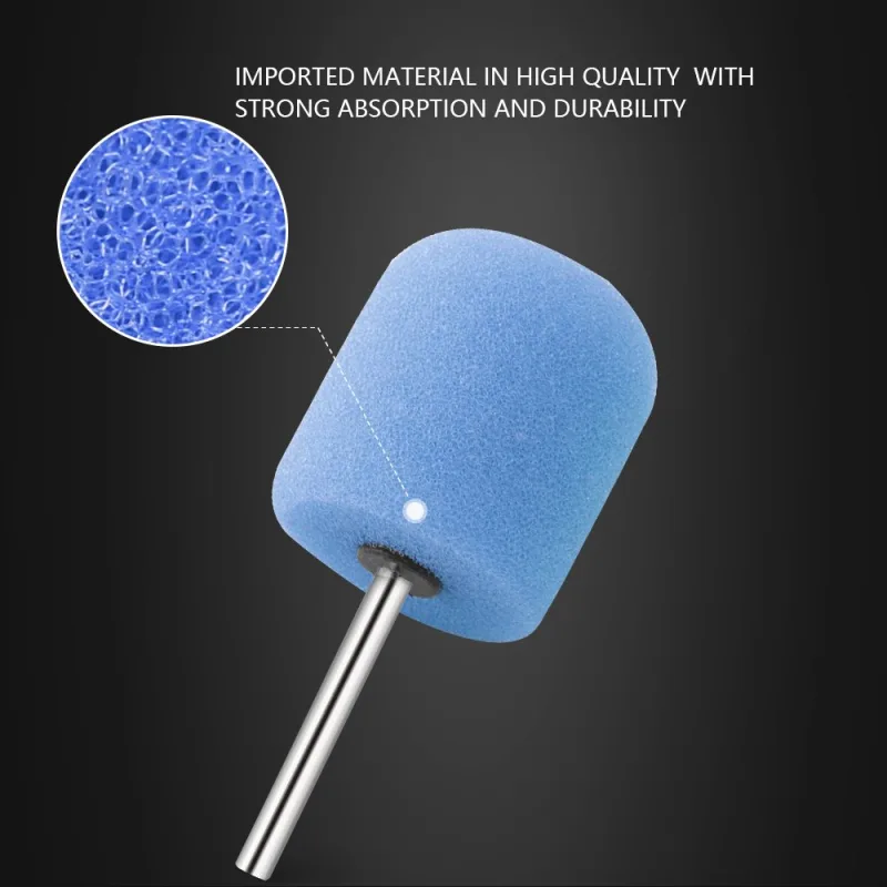 SPTA 5Pcs Blue Flexible Shaft Cylinder Polishing Pad Set