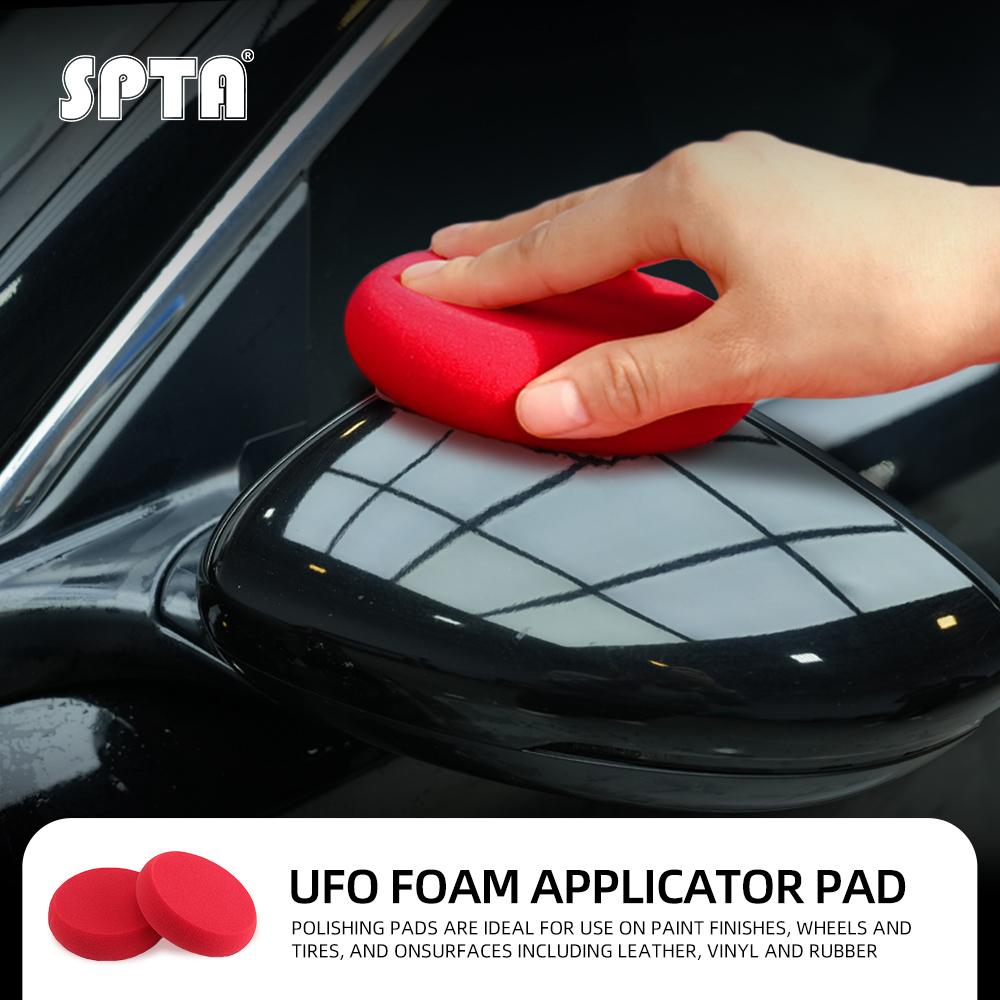 SPTA WF009 UFO Foam Applicator Pad 95*25mm Sponge Red For Removing Paint Overspray Without ...