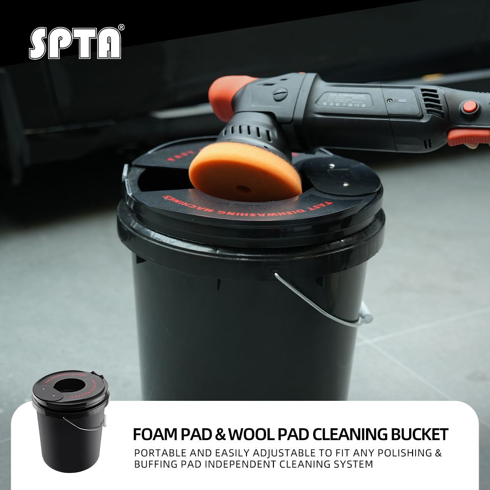 SPTA Foam Pad & Wool Pad Cleaning Bucket,Convience to Clean,for ...