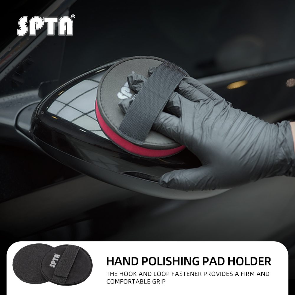 SPTA Hand Polishing Pad Holder 3" 5" 6"EVA&Nylon Black Backer Pad ...