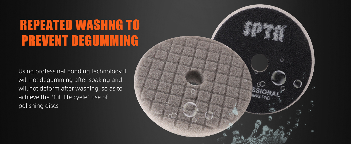 SPTA V2.0 3"/5"/6" Gray Light Cut & Polish Pad for Car Buffer Polisher ...