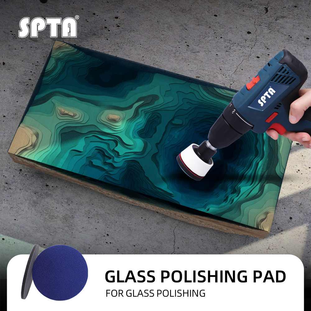 SPTA Glass Polishing and Grinding Pads, Blue Coarse Grinding Pads for ...