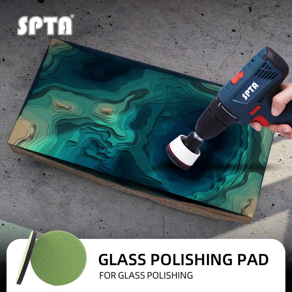 SPTA Glass Polishing and Grinding Pads, Green Fine Grinding Pads for ...