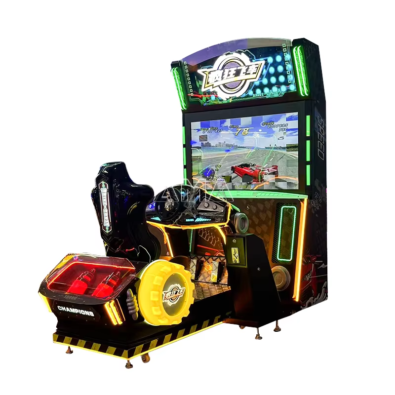 42-Inch Racing Arcade Machine with Motion Seat | Crazy Speed Game