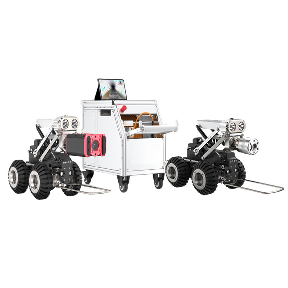 HD Pipe Inspection Robot with Detachable dual Camera head and crawler ...