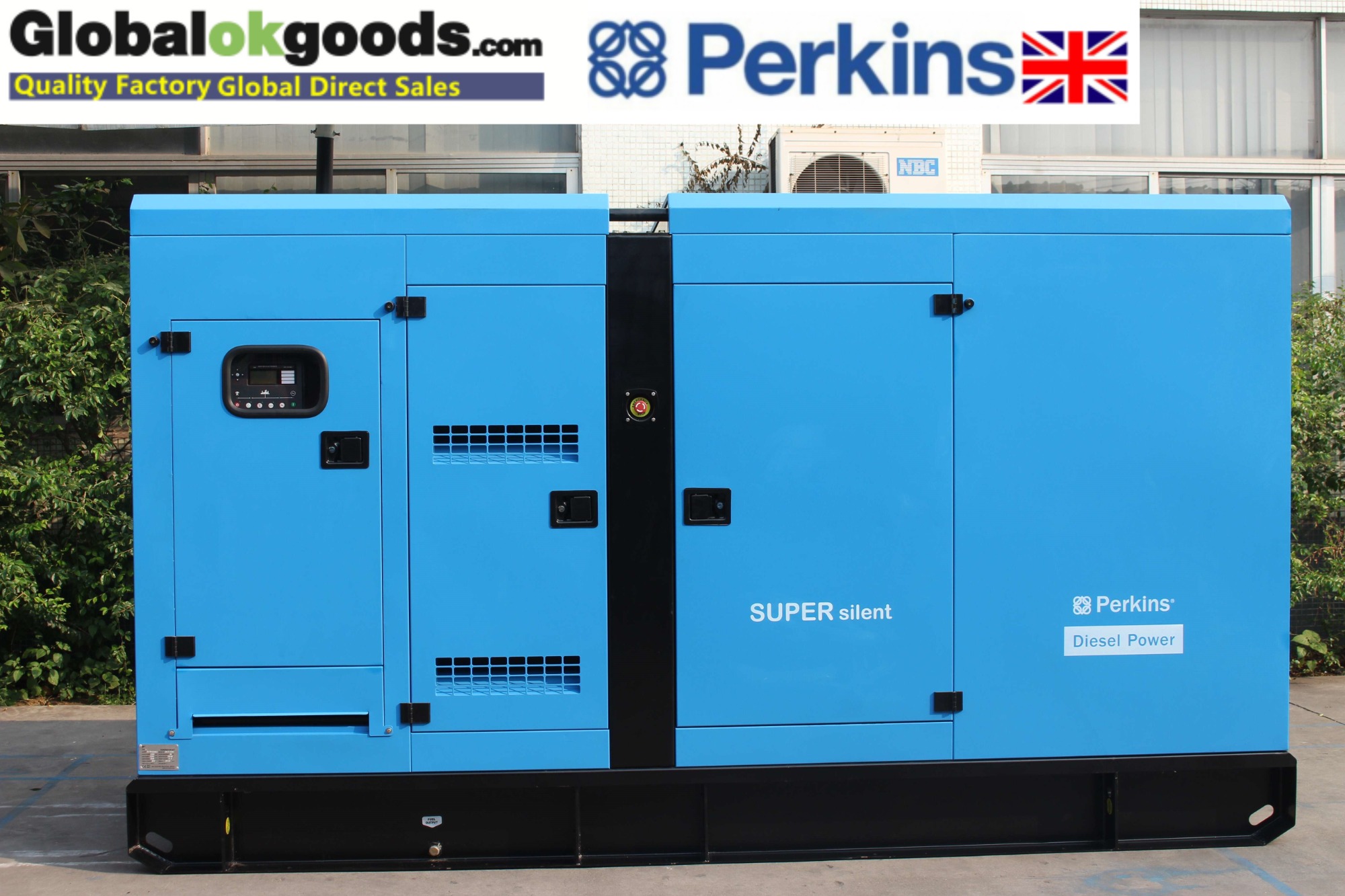 UK.PERKINS POWER-250KVA SUPER SILENT Diesel Generator， Intelligent ...