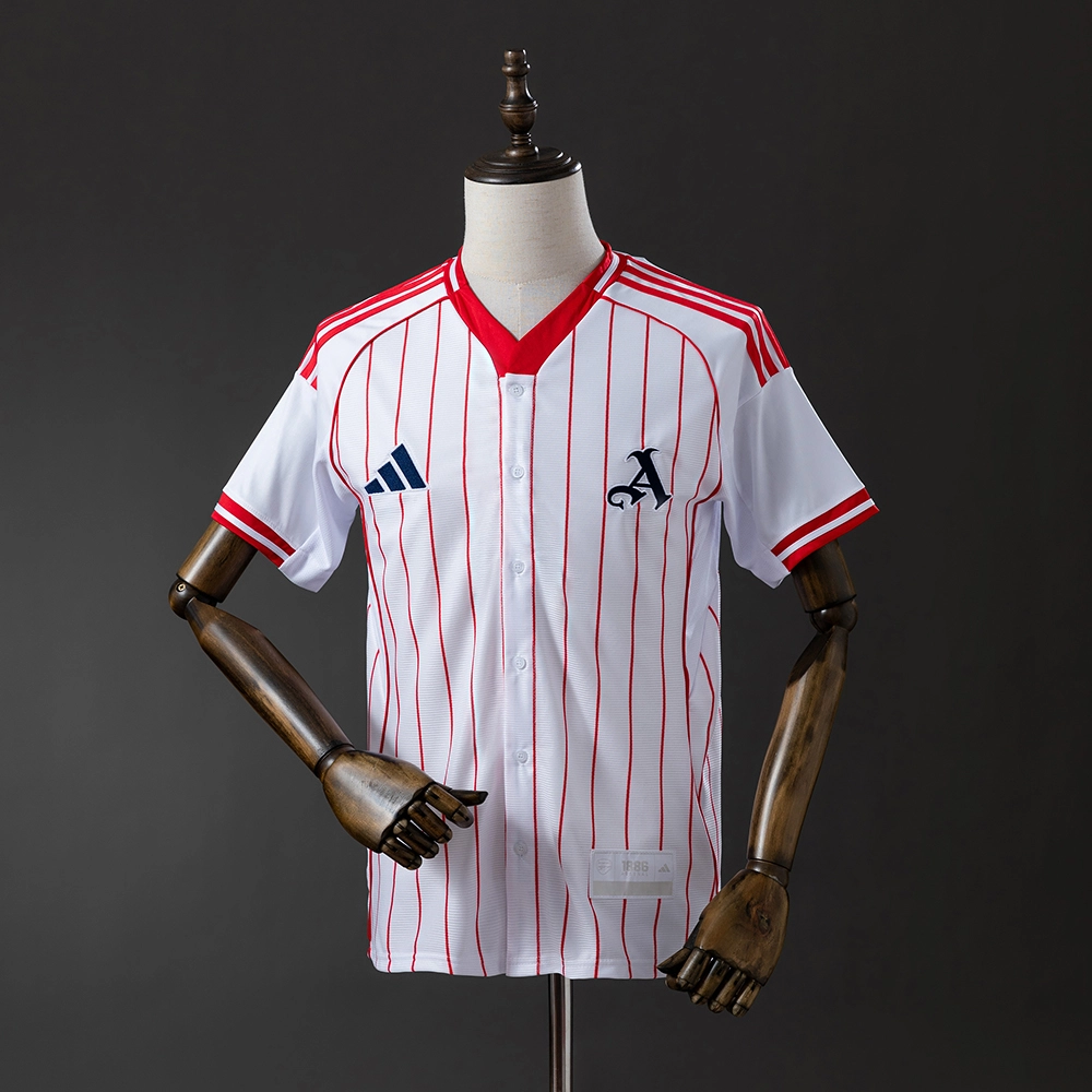 Arsenal 2526 US Pack Full-Button Baseball Jersey White