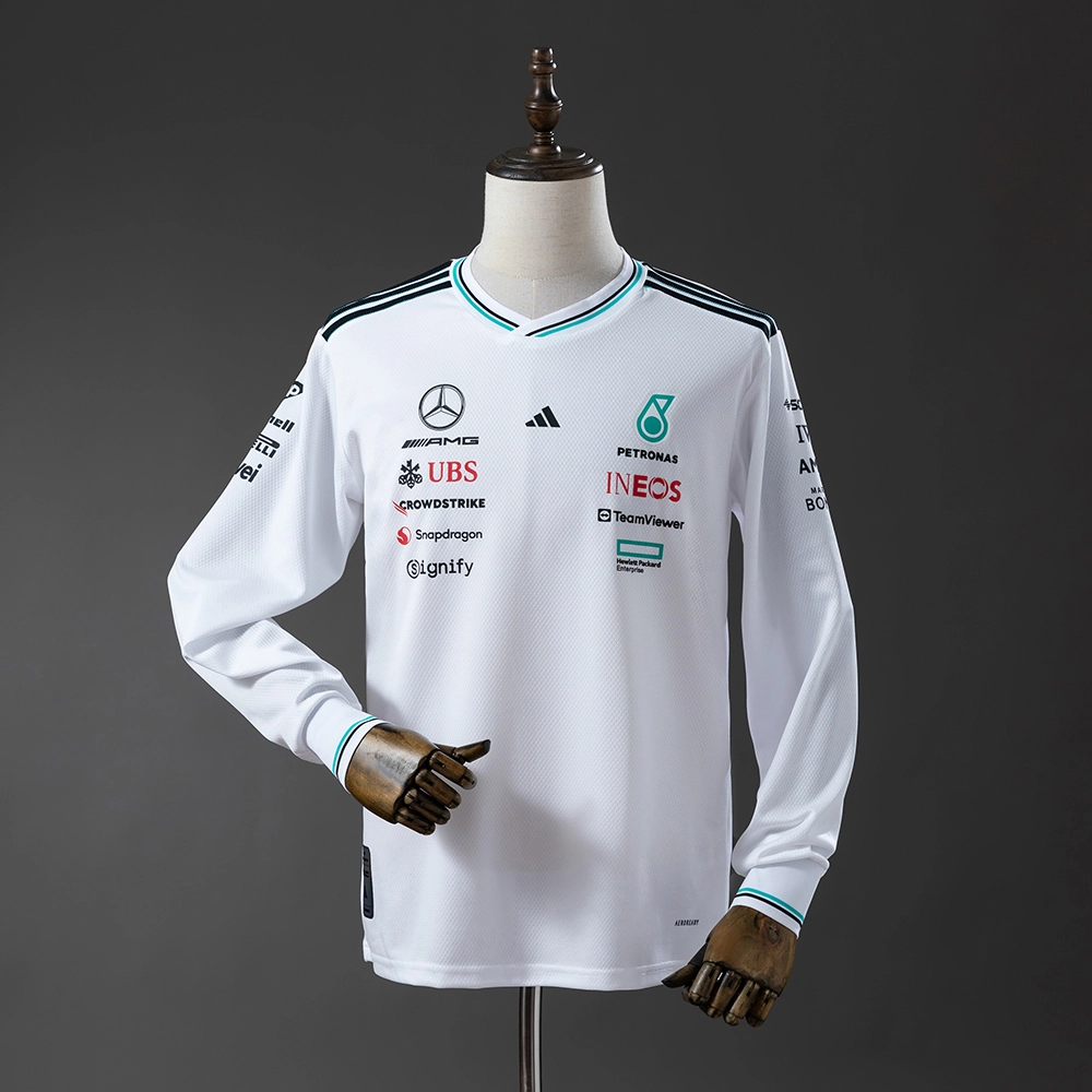 Mercedes-AMG Team 2025 F1 Racing Suit Long Sleeve White