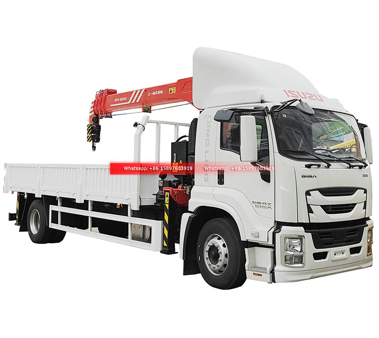 4x2 ISUZU GIGA 4X Cargo Lorry Truck With Sany Palfinger Crane SPS16000 Crane 7 Tons Loading capacity