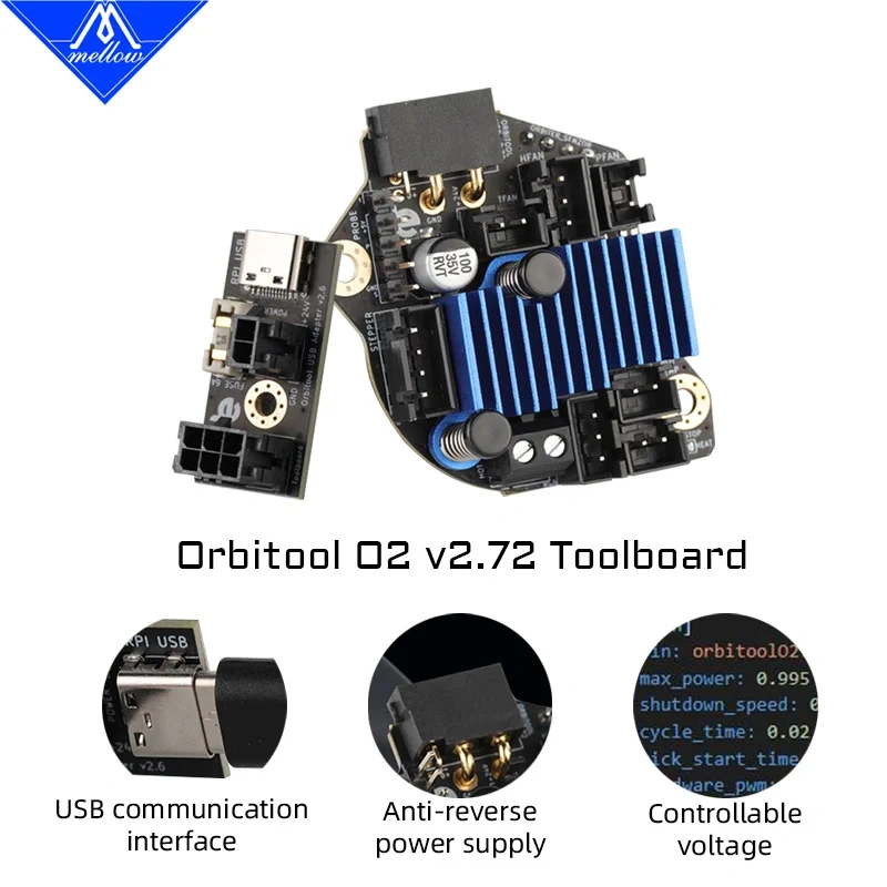 Mellow LDO Orbitool O2 USB Tool Heat Board - For Orbiter Extruder V2.0/ ...